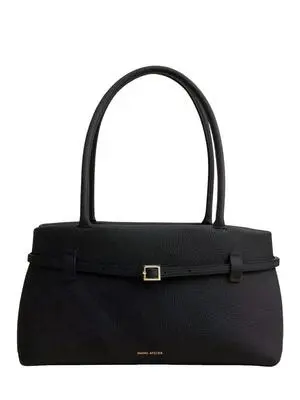 Manu Atelier Buckle-strap Top-handle Tote Bag - Black