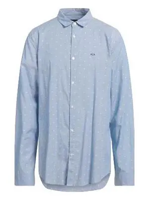 Armani Exchange Man Shirt Black Size S Cotton Azure