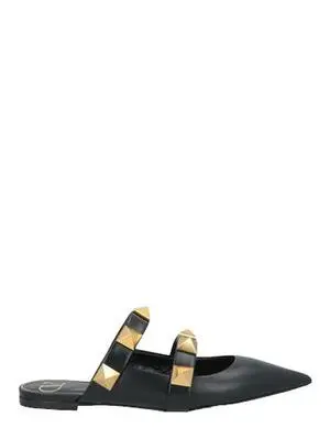 Valentino Garavani Mules In Leather With Studs - Black