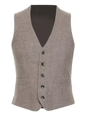 LARDINI Tailored Vest - Beige