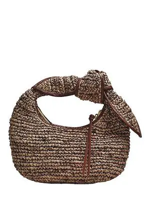 Poolside The Josie Raffia Top-handle Bag - Chocolate