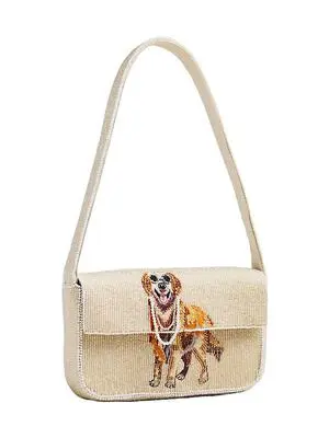 Anthropologie Fiona Beaded Animal Bag - Golden Retriever