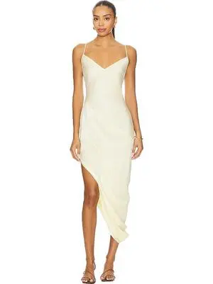 EAVES X Coco Nico Silk Maxi Dress - Pale Yellow
