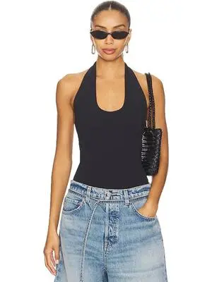 EAVES Simeon Halter Top - Black