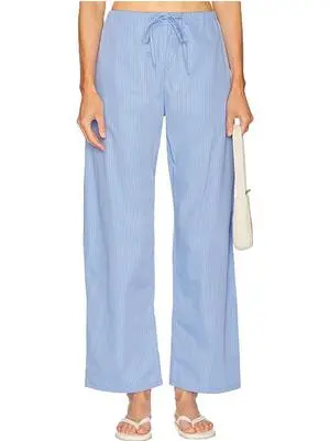 LESET Yoshi Drawstring Pant - Ocean & Parchment Stripe