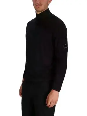 C.P. COMPANY Half-zip Wool Sweater - 888 Black