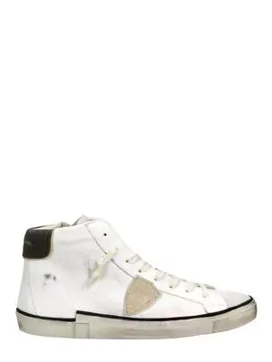 Philippe Model High-top Leather Sneakers - White