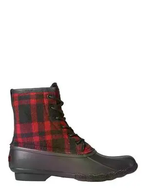 Sperry Saltwater Plaid Duck Boots - Black