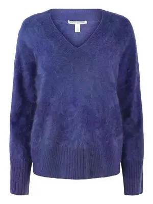 Autumn Cashmere Brushed V-neck Sweater - Blue