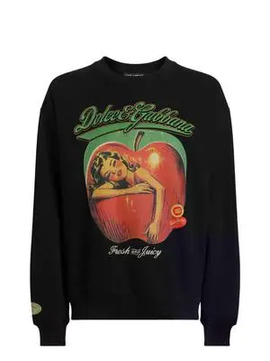Dolce & Gabbana Printed Sweatshirt - Black