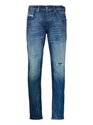 DIESEL D-strukt Distressed Jeans - Blue