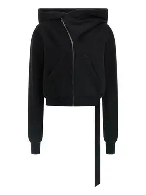 Rick Owens High-neck Zip-front Hoodie - Black