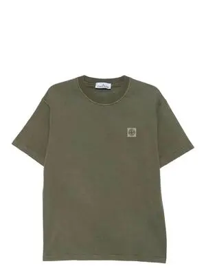 Stone Island Compass-patch Cotton T-shirt - Green