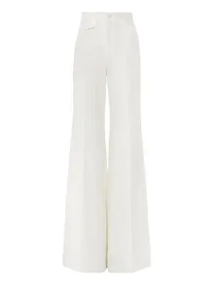 Chloé High-waisted Flared Trousers - White