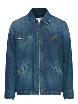 MAISON MARGIELA Zip-fastening Denim Jacket - Blue