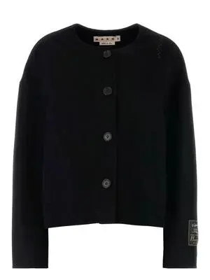 Marni Crew-neck Cardigan - Black