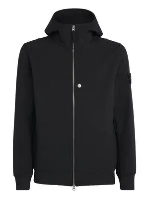 Stone Island Soft Shell Bomber Jacket - Black