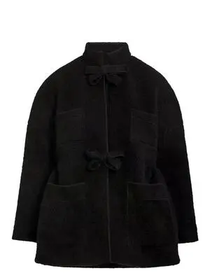 Giambattista Valli Bow-detailed Patch-pocket Coat - Black