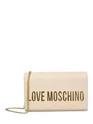 Moschino Logo-plaque Crossbody Bag - Neutrals