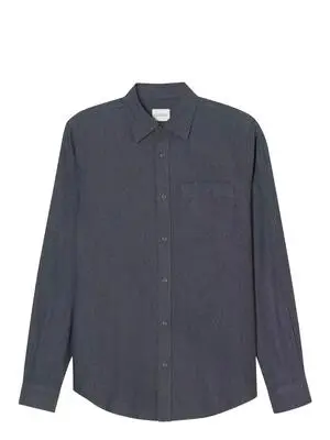 Closed Long-sleeve Button-up Shirt - Grey