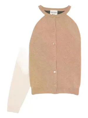 SEMICOUTURE Colour-block Cardigan - Brown
