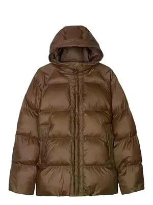 Closed Puffer Jacket Brown