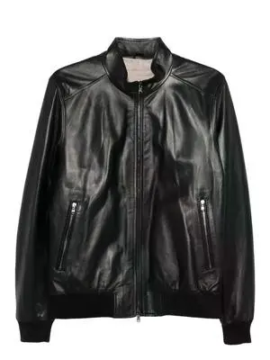 BARBA NAPOLI Dakota Leather Jacket - Black