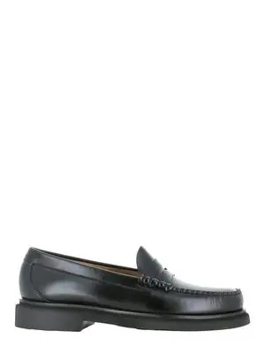 G.H.BASS Leather Loafers - Black