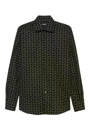 Karl Lagerfeld Patterned Cotton Shirt - Black