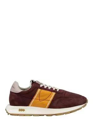 Philippe Model Suede Panelled Sneakers - Red