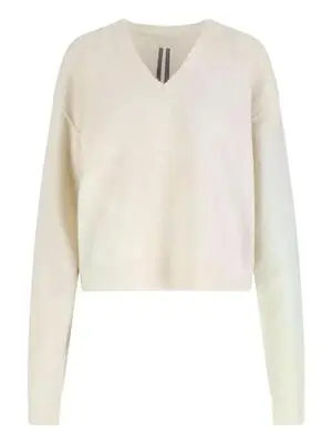 Rick Owens V-neck Alpaca Wool Sweater - Neutrals