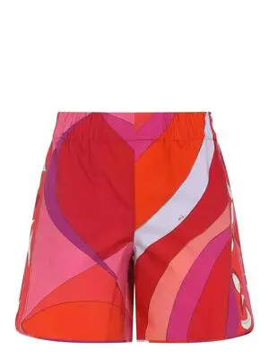 Emilio Pucci Pesci Print Shorts - Red