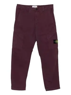 Stone Island Supima® Cotton Cargo Patch-pocket Trousers - Purple