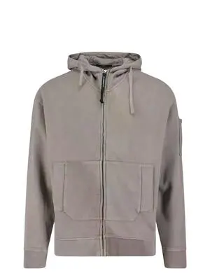 C.P. COMPANY Zip-fastening Hoodie With Goggle Detail - Grey