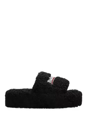 Balenciaga Logo-embroidered Platform Sandals - 1096