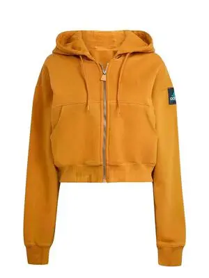 Adidas Logo-patch Zip-up Hoodie - Brown