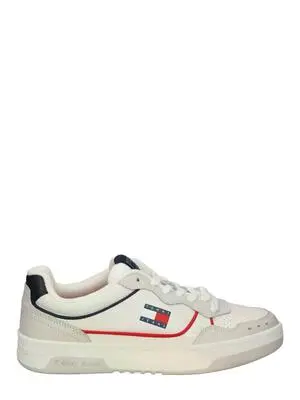 Tommy Hilfiger Leather Logo Sneakers - White
