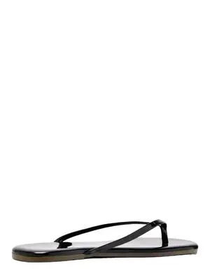Tkees Lily Glossy Thong Sandals - Black