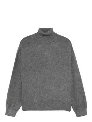 Liu Jo Embellished Turtleneck Sweater - Grey