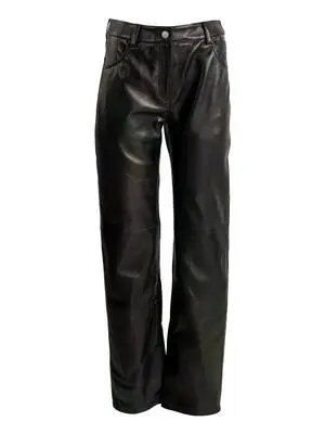 Magda Butrym Leather Panel Trousers - Black