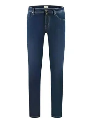Jacob Cohen Five-pocket Jeans With Logo Patch - Blue