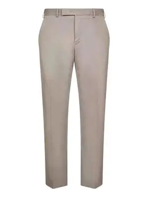 PT TORINO Tailored Cotton Trousers - Neutrals