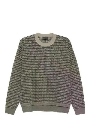 Emporio Armani Logo-print Wool Sweater - Green