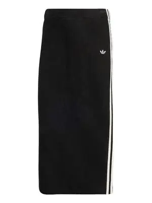 Adidas Ribbed Striped Midi Skirt - Black