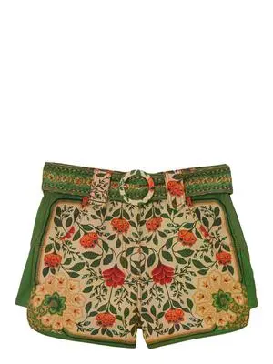 Farm Rio Floral-print Shorts - Neutrals