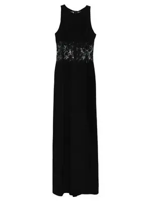 Ermanno Scervino Lace-insert Sleeveless Maxi Dress - Black