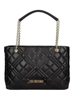 Moschino Quilted Chain Shoulder Bag - Black