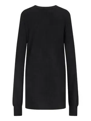 Rick Owens Cut-out Long-sleeve Top - Black