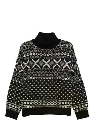 SEMICOUTURE Mirko Turtleneck Sweater - Black