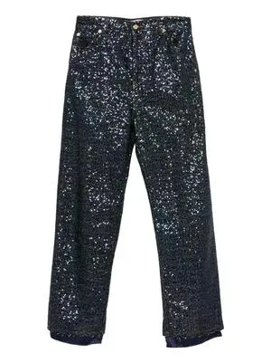 DARKPARK Sequin-embellished Straight Leg Jeans - Blue